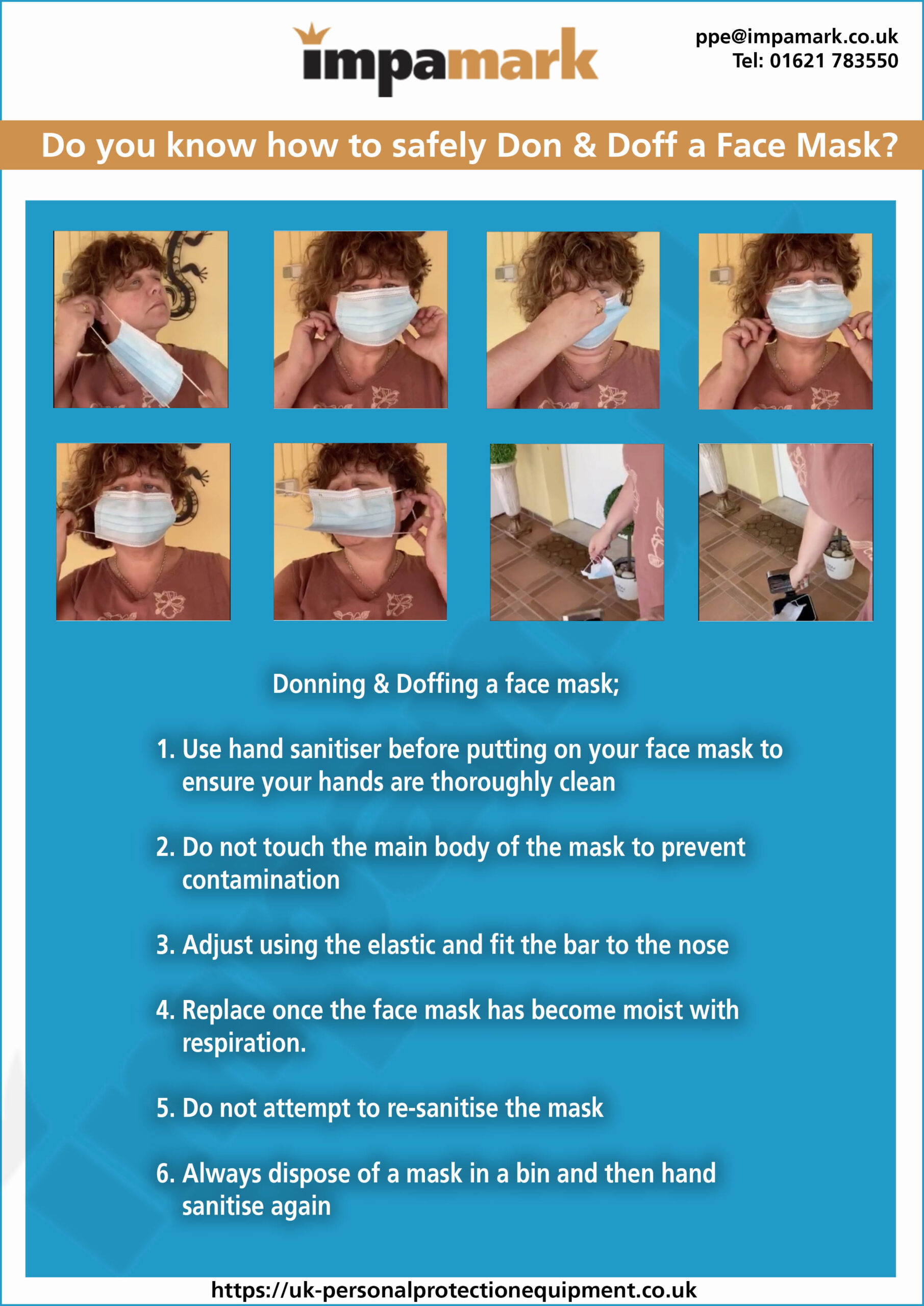 Do you know how to safely Don and Doff a Face Mask? Impamarks video ...